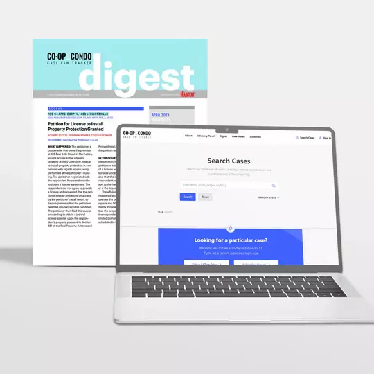 NYC Co-op & Condo Case Law Tracker (Database Access + Monthly Digest ...